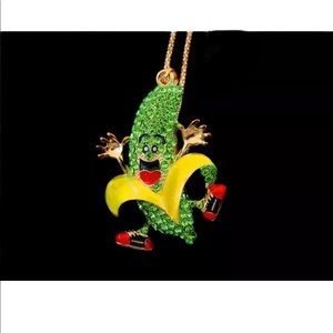 Jewelry | Crystal Cartoon Banana Necklace | Poshmark